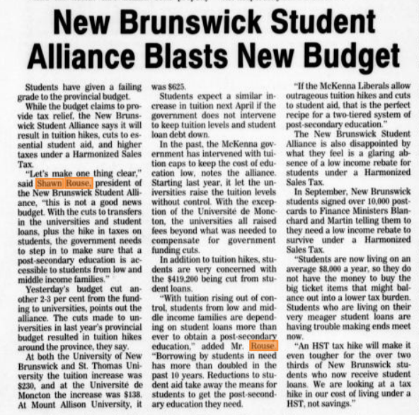 Daily Gleaner Dec 11, 1996 – shawn rouse dot com